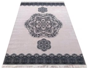 Pudrově růžový koberec s motivem mandala Šířka: 160 cm | Délka: 220 cm