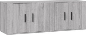 Nástěnné TV skříňky 2 ks šedé sonoma 57 x 34,5 x 40 cm 3188340