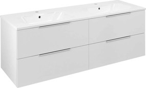 Sapho Cirasa - Umyvadlová skříňka 140x52x46 cm, 4x zásuvka, lesklá bílá CR141-3030-21