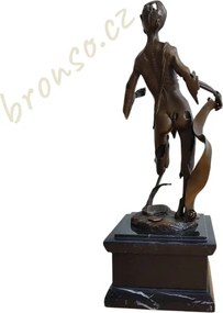 Smrt – Memento Mori  bronzová socha, historická umělecká dekorace se symbolickým významem