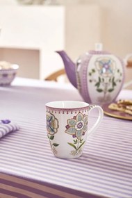 Pip Studio Lily &amp; Lotus sada 2 hrnků 350ml, lila (sada 2 hrnků v dárkovém balení)