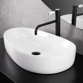 Rea Sandra, umyvadlo na desku 650x400x130 mm, bílá lesklá, REA-U8423