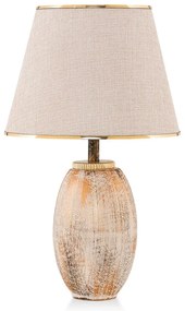 Krémová/ve zlaté barvě stolní lampa s textilním stínidlem (výška 50 cm) Yakamoz – Opviq lights