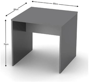 Kondela Psací stůl, grafit / bílá, RIOMA NEW TYP 17