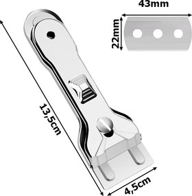 Verk Group Induktívní škrabka na varnou desku, keramické řezačky na sklo x6