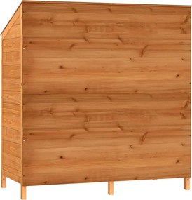 Zahradní kůlna hnědá 102 x 52 x 112 cm masivní jedlové dřevo 152185