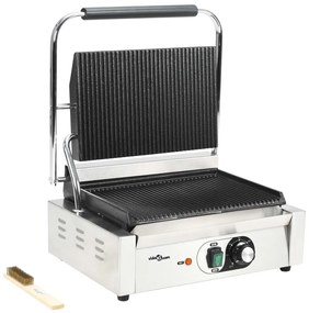 vidaXL Marketos Rýhovaný gril na panini 2200 W 43 x 30,5 x 20 cm