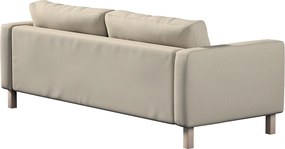 Potah na pohovku IKEA Karlstad, 3-místná, rozkládací barva béžová látka pletený vzor