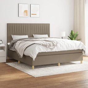 Box spring postel s matrací taupe 160x200 cm textil 3142509