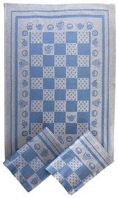 SVITAP sleep well Utěrka Extra savá 50x70 cm Konvička/puntík modrá 3 ks