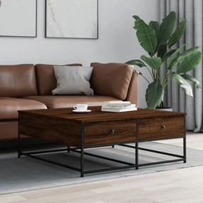 Konferenční stolek hnědý dub 100 x 99 x 40 cm kompozitní dřevo