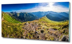 Wallmuralia Foto obraz sklo tvrzené Horská panorama 100x50
