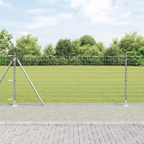 Zahradní euro plot s betonovým základem 10 x 1 m Stříbrná 3350992