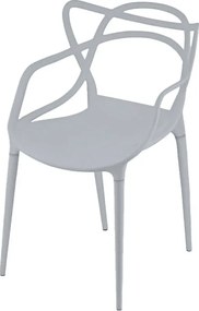 Zahradní set KATO SIRVON - 2 židle a kulatý stolek, černá/světle šedá
