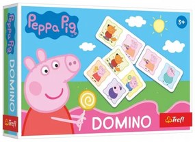 Domino papírové Prasátko Peppa/Peppa Pig 21 kartiček společenská hra v krabici 21x14x4cm