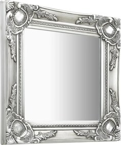 vidaXL Nástěnné zrcadlo barokní styl 40 x 40 cm [320306] Barva: Černá