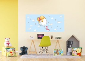 Dětská vliesová fototapeta na zed' Medvídek Pú na balonku, Disney | 202 x 90 cm | DFTDNH 5381