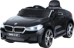 HOMCOM Elektrické auto BMW 6GT pro děti od 3 let, 6V bateriové vozidlo s dálkovým ovládáním, světly a zvuky, MP3 USB, nosnost 30 kg, 106x64x51 cm, če…