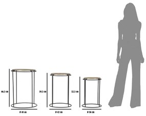 Sada 3 odkládacích stolků Mauro Ferretti Roundy