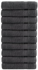 Prémiové ručníky SOLUND 10 ks antracitové 50x100 cm 600 g/m² 137158