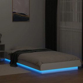 Rám postele s LED osvětlením bílý 100 x 200 cm kompozitní dřevo 3281112