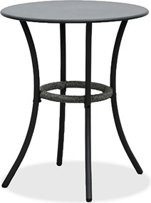 Balkónový set 1+2, stůl, židle umělý ratan barva antracit, kov antracit (58 x 57) cm