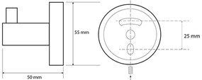 Sapho, X-ROUND WHITE věšáček, bílá, XR205W