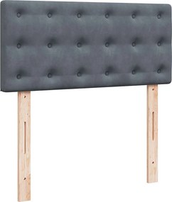 Box spring postel s matrací tmavě šedá 90x200 cm samet 3287639