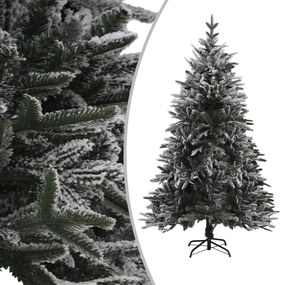 Umělý vánoční stromek s vločkami sněhově zelený 240 cm PVC a PE,  328496 HangarStore.cz