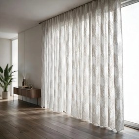 Voálová Luxusní vyšívaná záclona bílá Versailles Beige metráž Ervi 3634-132