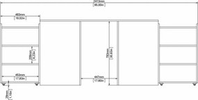 FALCO Čelo postele Simplicity 135 beton/bílý lesk