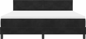 Postel s boxspringem s čelo Černá 180 x 200 cm samet 3339256