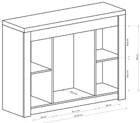 Ložnice INDIANAPOLIS | sestava B | jasan světlý