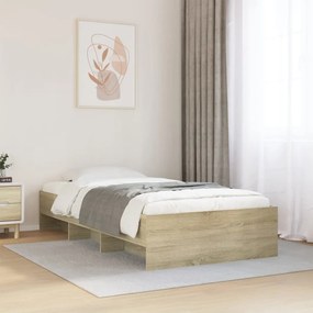 Rám postele bez matrace dub sonoma 100x200 cm kompozitní dřevo 3295669
