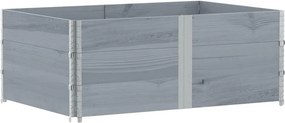 Zahradní truhlík šedý 150 x 100 cm masivní borové dřevo 3295441
