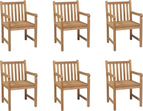 Zahradní židle 6 ks masivní teakové dřevo 3073002
