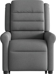 Zvedací polohovací křeslo tmavě šedé textil 3303315