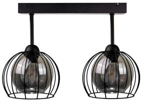 Keter Lighting Přisazený lustr SOLO BLACK 2xE27/60W/230V KE0092