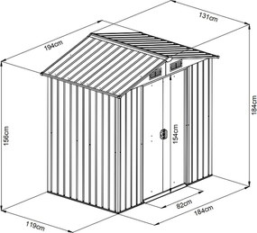 LANIT PLAST, s.r.o. zahradní domek LANITPLAST MAXTORE 65 ANTRACIT LG1845