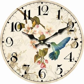 Nástěnné hodiny s kolibříkem 152777