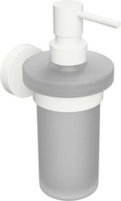 Sapho X-Round - Dávkovač mýdla s držákem, matné sklo/bílá XR101W