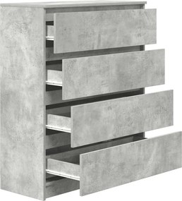Příborník betonově šedý 80x35x99 cm kompozitní dřevo 3328483
