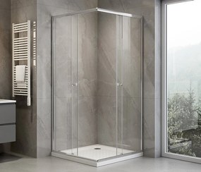 Aqualine Agga sprchový kout čtvercový 90 x 90 cm chrom čirá HLF909Y Koupelny Bernold