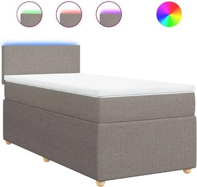 Box spring postel s matrací taupe 100 x 200 cm textil 3289664