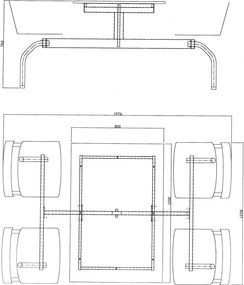 Euroseat Jídelní set 1976 x 1228 mm - deska třešeň, zelená sedadla