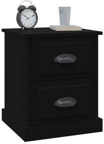 Noční stolek černý 39 x 39 x 47,5 cm kompozitní dřevo - Default Title