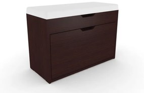 Sedací botník hloubka 30 cm Tana Olše světlá bilým podsedákem