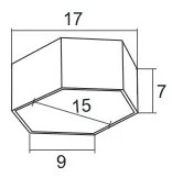 Argon 3828 - LED Stropní svítidlo ARIZONA LED/9W/230V bílá