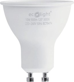 ECOLIGHT 6x LED žárovka GU10 10W teplá bílá