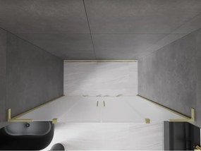 Mexen Velar L Duo, posuvné sprchové dveře do otvoru 180 cm, 8mm sklo námraza, zlatá matná, 871-180-003-32-55